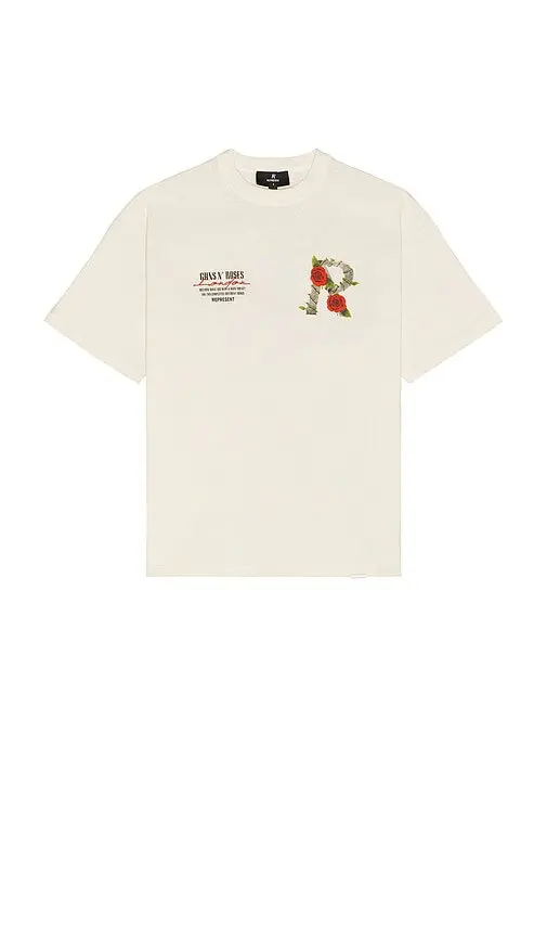 Represent X Guns N' Roses Tour T-Shirt In White - Flat White